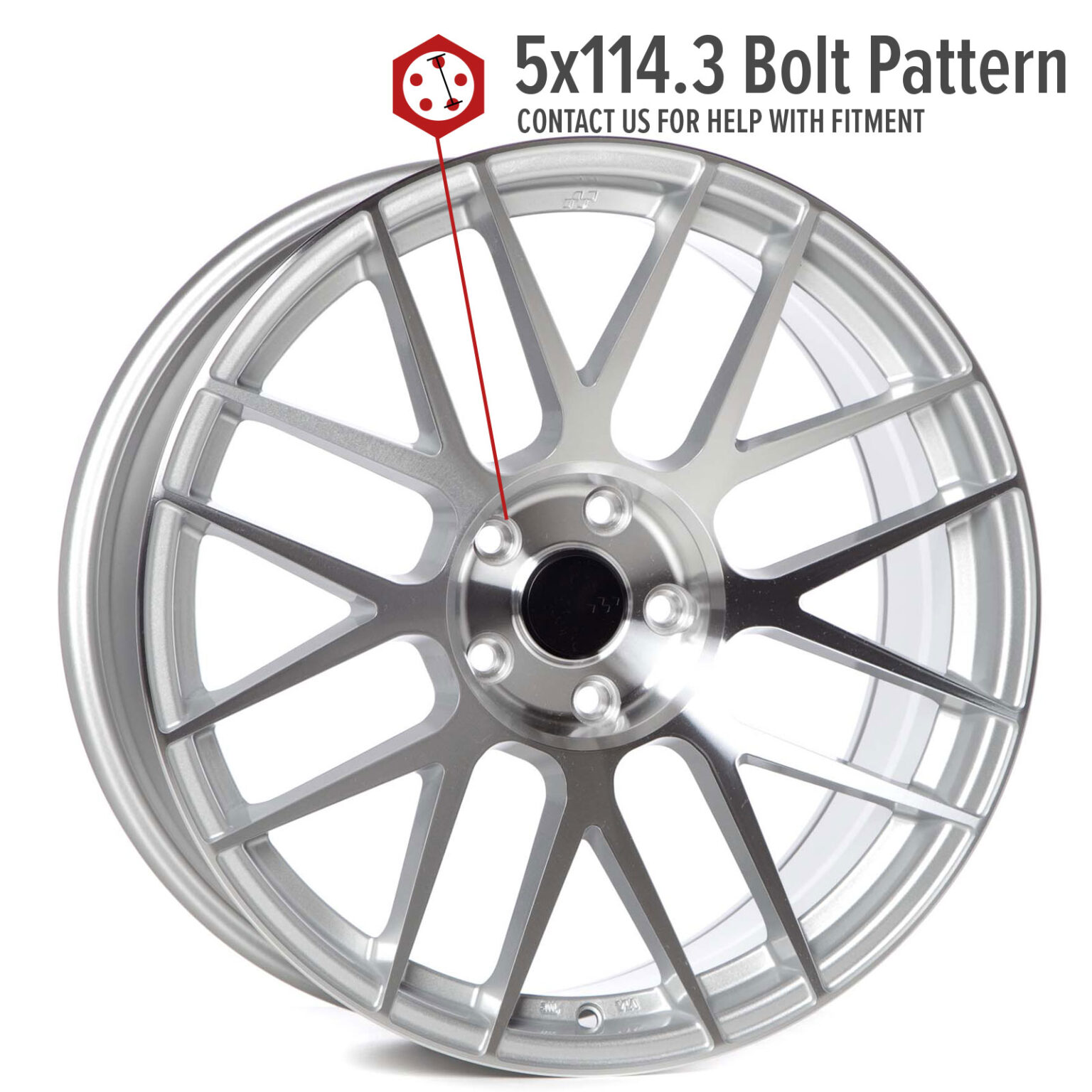 CSF11 19×8.5 Gloss Silver / Machined Face 5×114.3 [+35mm] - Circuit ...